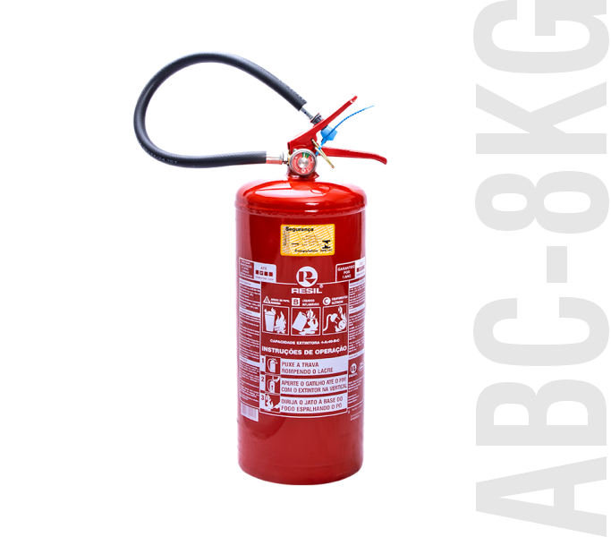 Extintor de Pó Químico ABC 8kg Novo – BroadMaxx® Antichamas