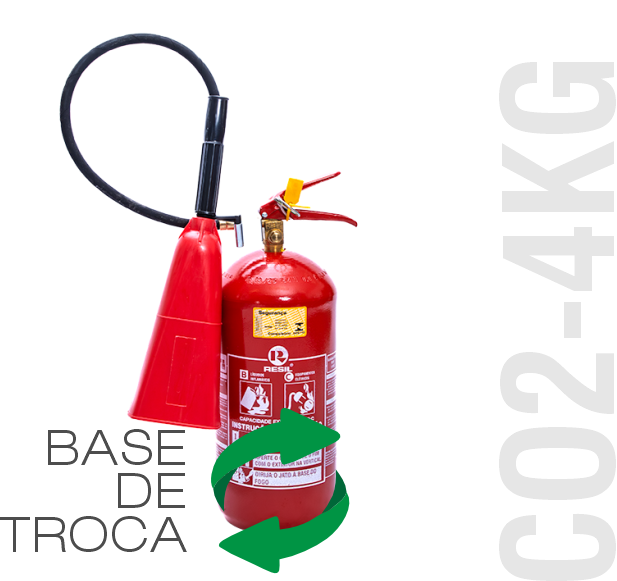 Recarga de Extintor CO2 4kg – Sistema Base de Troca – BroadMaxx® Antichamas